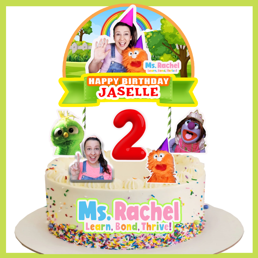 Customized TEACHER MS RACHEL Cake topper and party decorationS | Shopee ...