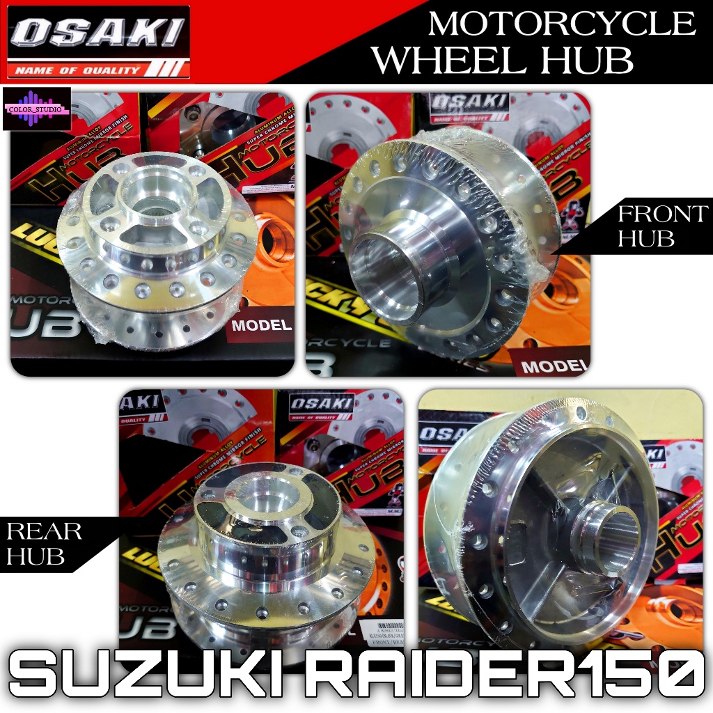 OSAKI Wheel Hub for SUZUKI RAIDER 150 Front and Rear Chrome Finish made ...