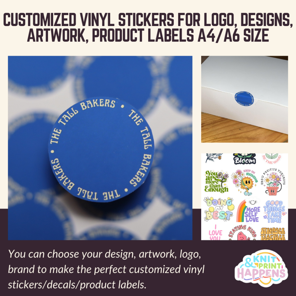 A4 SIZE VINYL STICKERS FOR LOGO PRODUCT LABELS DESIGNS | Shopee Philippines
