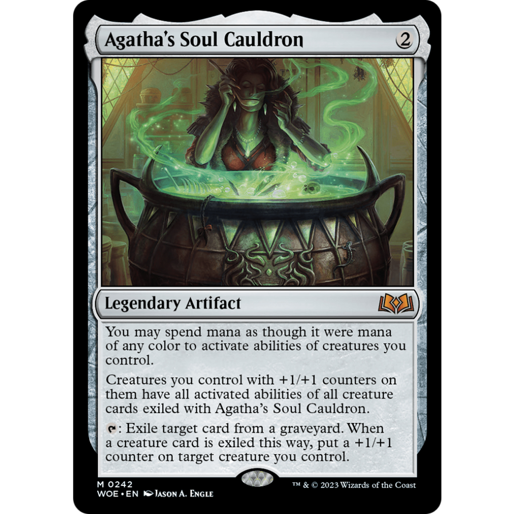 Agatha's Soul Cauldron woe-242 MTG Top Ratings Proxy (sticker is ...