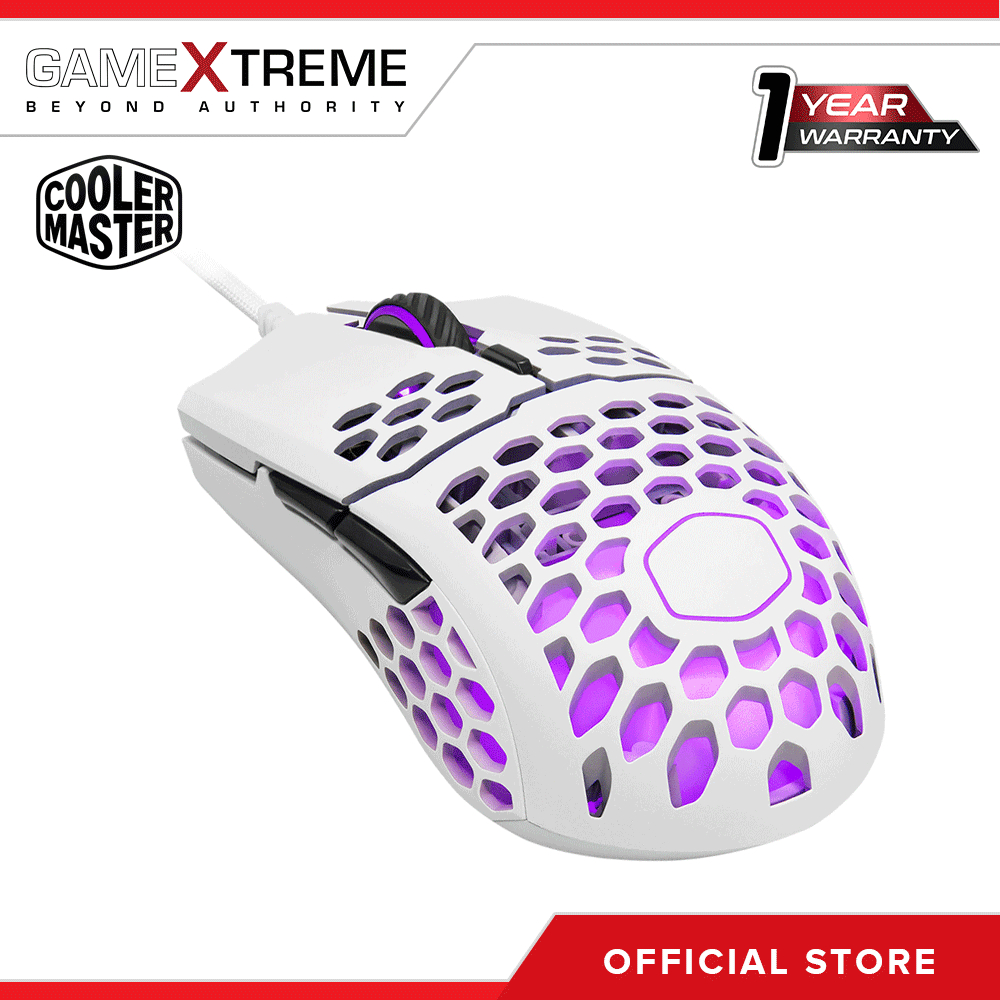Cooler Master MM711 RGB Gaming Mouse with Honeycomb Shell Ultraweave ...