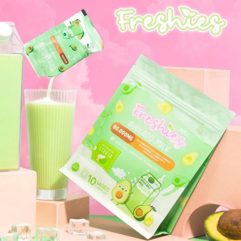 Freshies Avocado Milk Collagen Drink 10sachets | Shopee Philippines