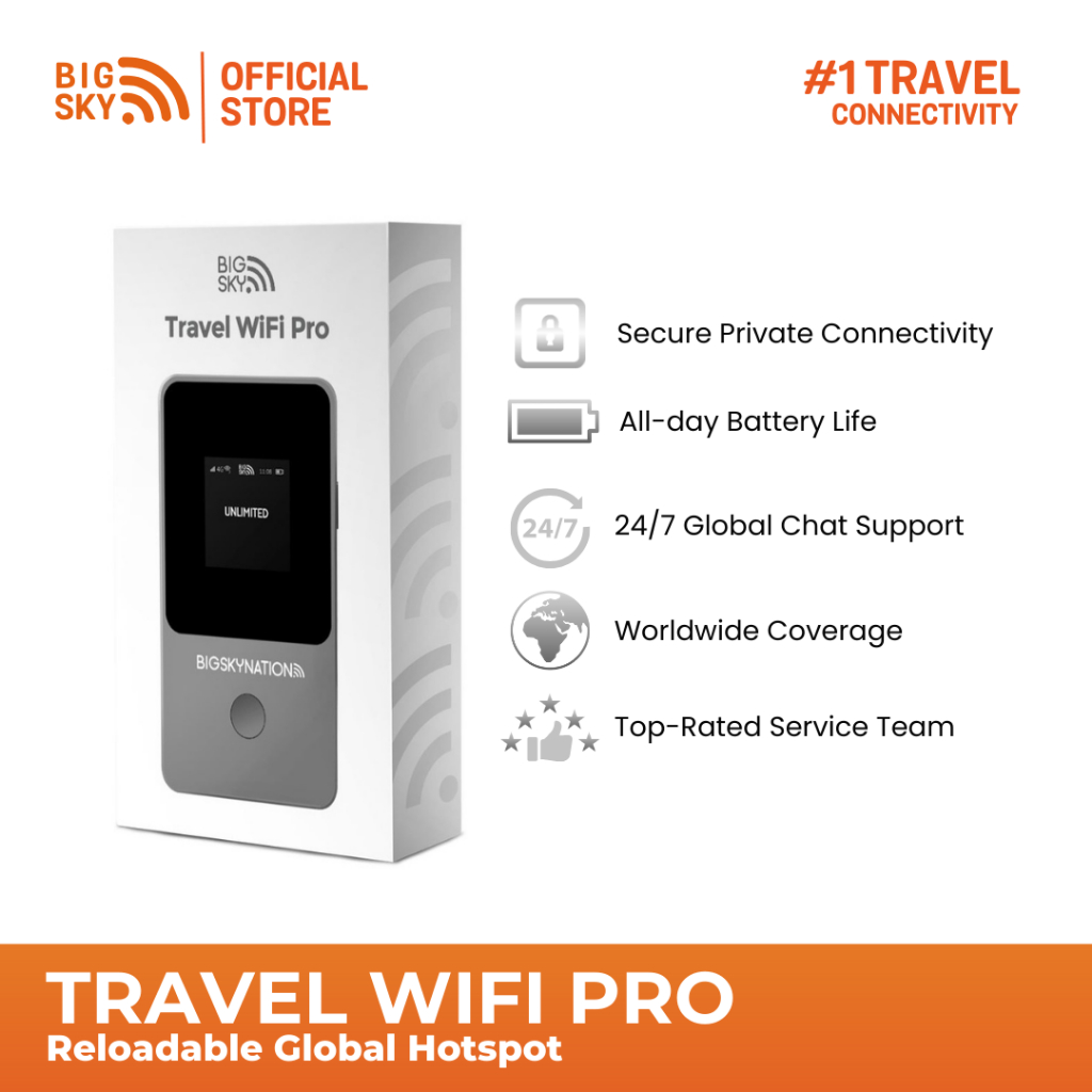 Travel WiFi Pro v3 (4G LTE Reloadable Global Pocket WiFi Hotspot ...