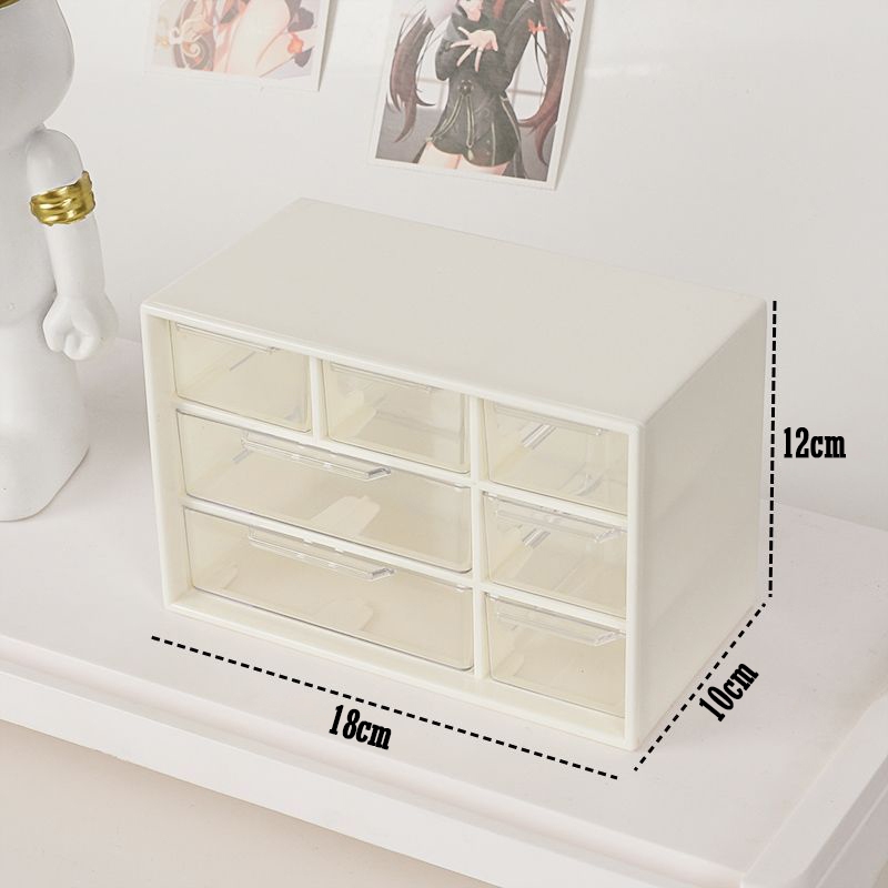 6in1 Clear Caddy Macaroon Mini Desk Drawer Jewelry Cosmetic Accessories Craft Organizer Storage ...