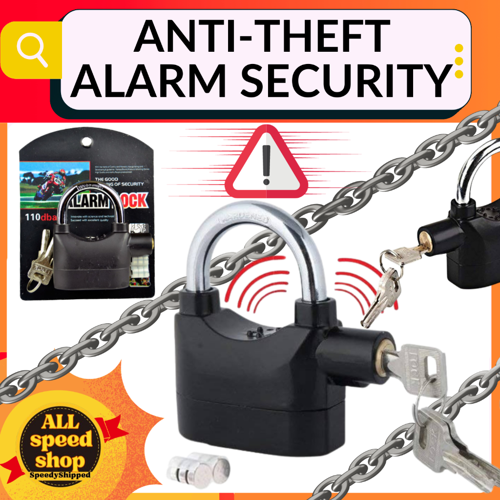 Original Alarm Padlock for Doors, Motorcycles, Bikes, and More ...