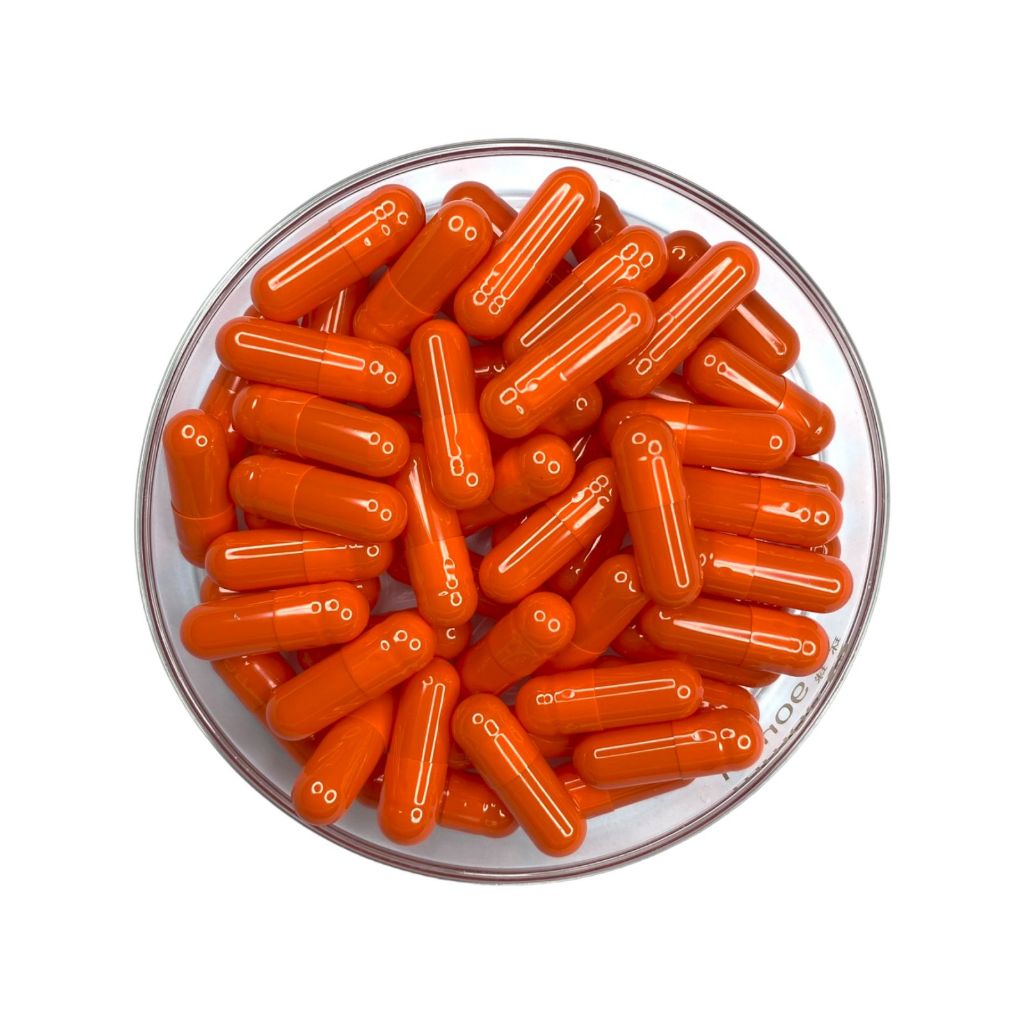1000pcs Size 0 Dark Orange Empty Gelatin Capsule | Shopee Philippines