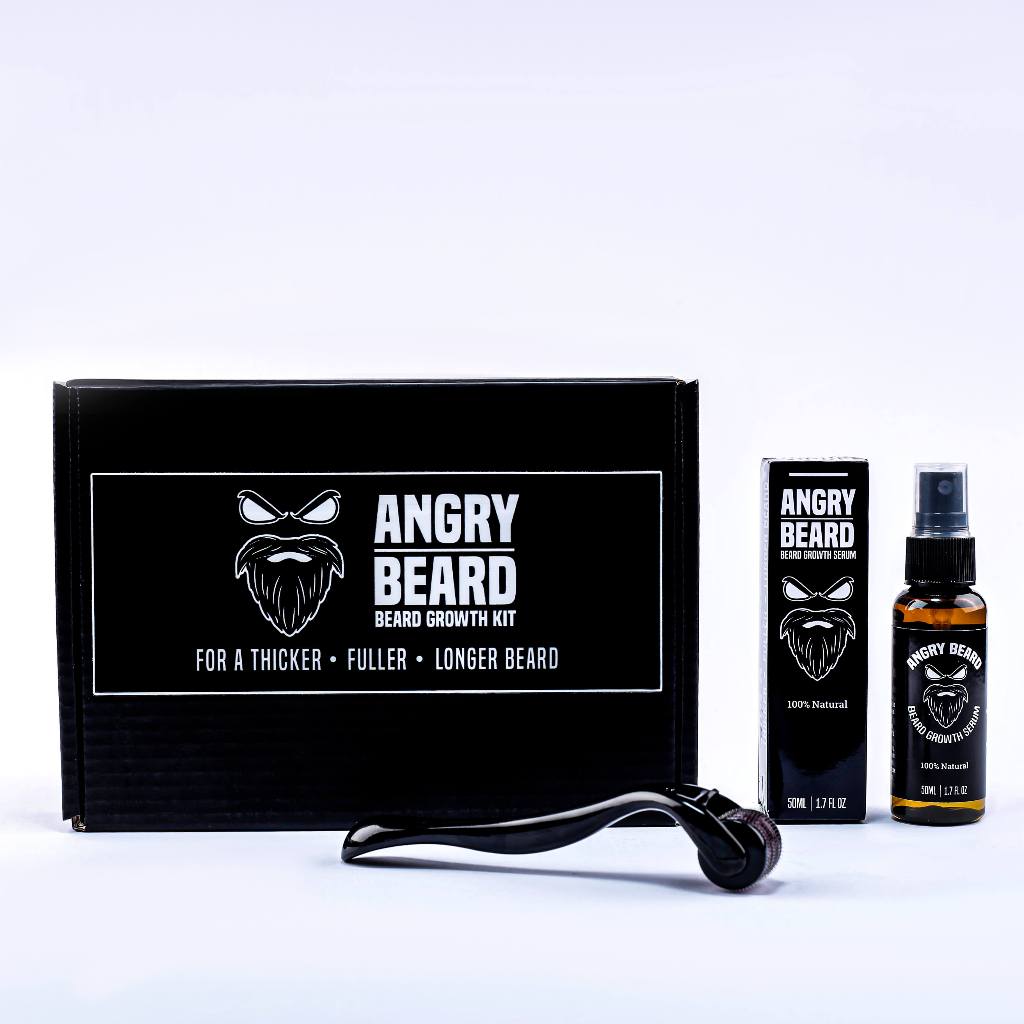 The Angry Beard | Premium Hair & Beard Growth Kit - Hair Grower - Beard ...