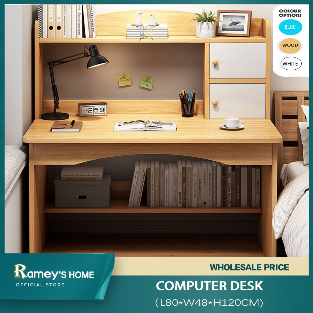 RAMEY Computer Desk For Desktop Office Table/Study Desk | Shopee ...