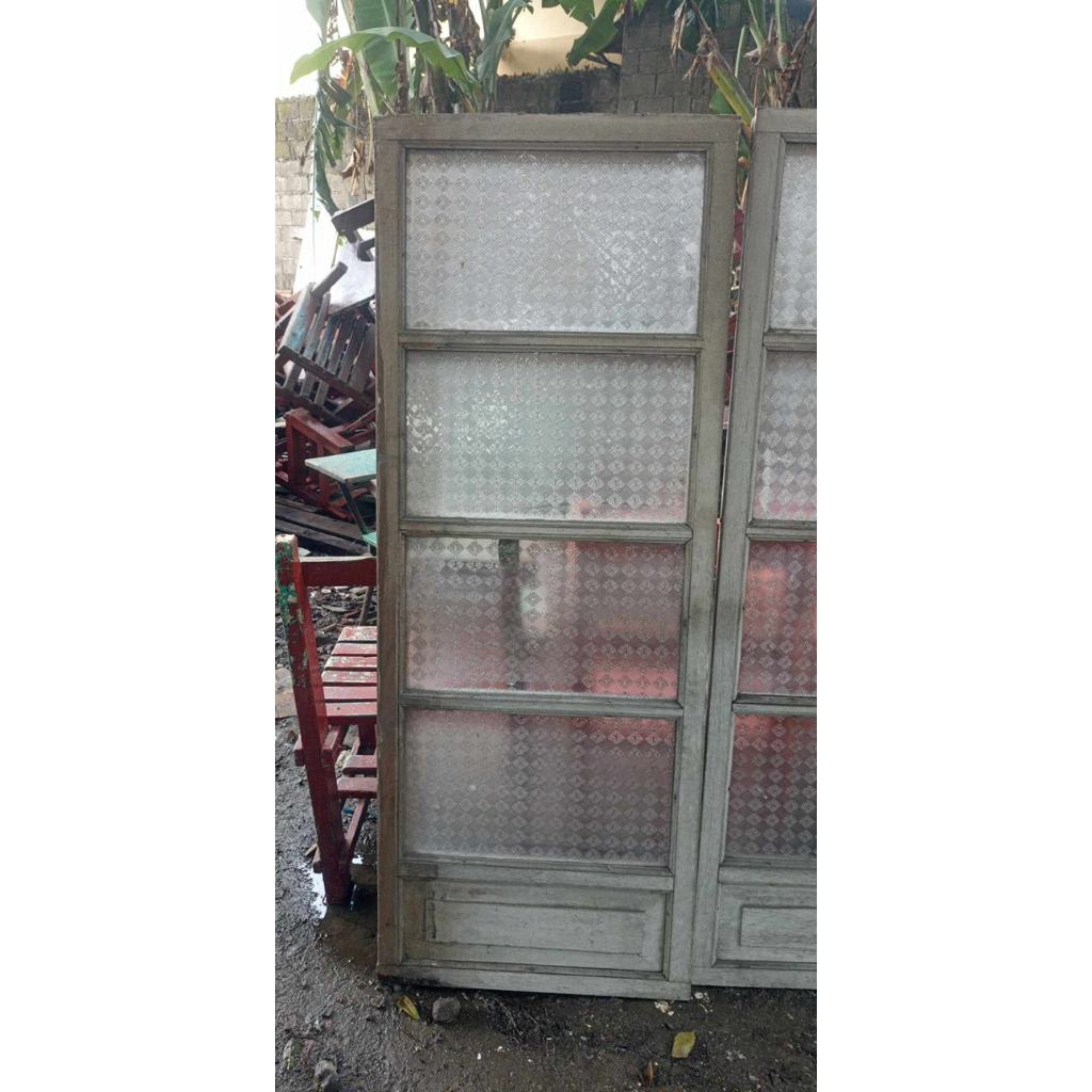 Original Antique Glass Window Panel 55x150cm | Shopee Philippines