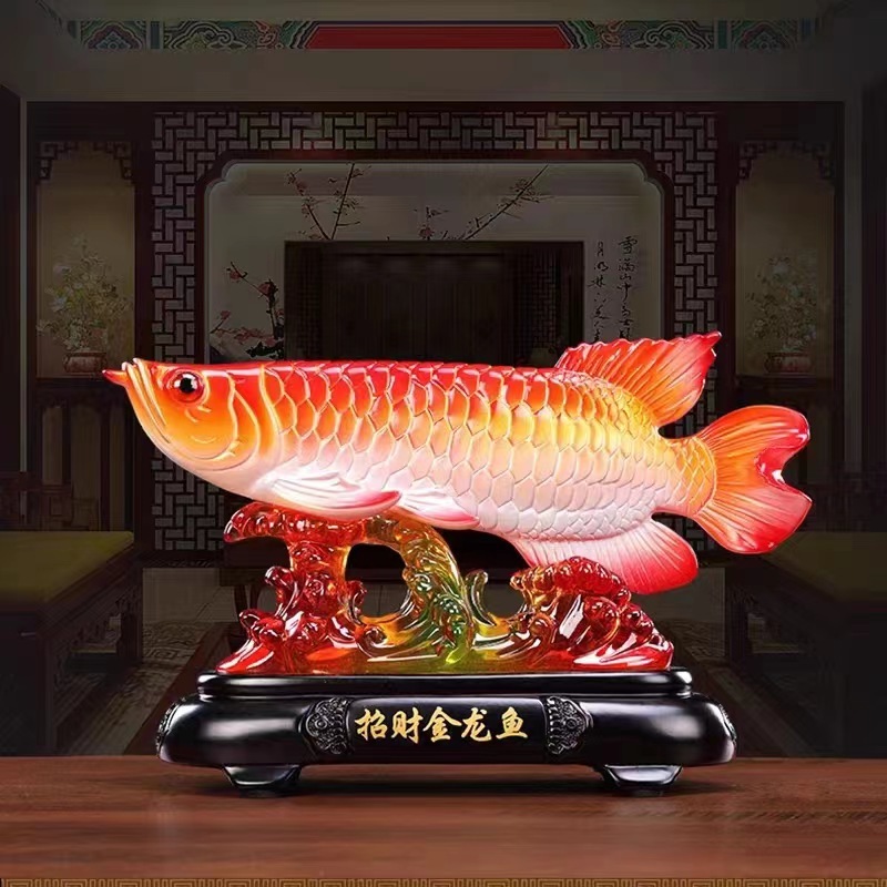 Lucky Charm Arowana Display good luck charms home decor house office ...
