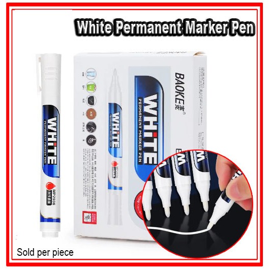 White Permanent Marker pen water-based white ink 1pce marker | Shopee ...
