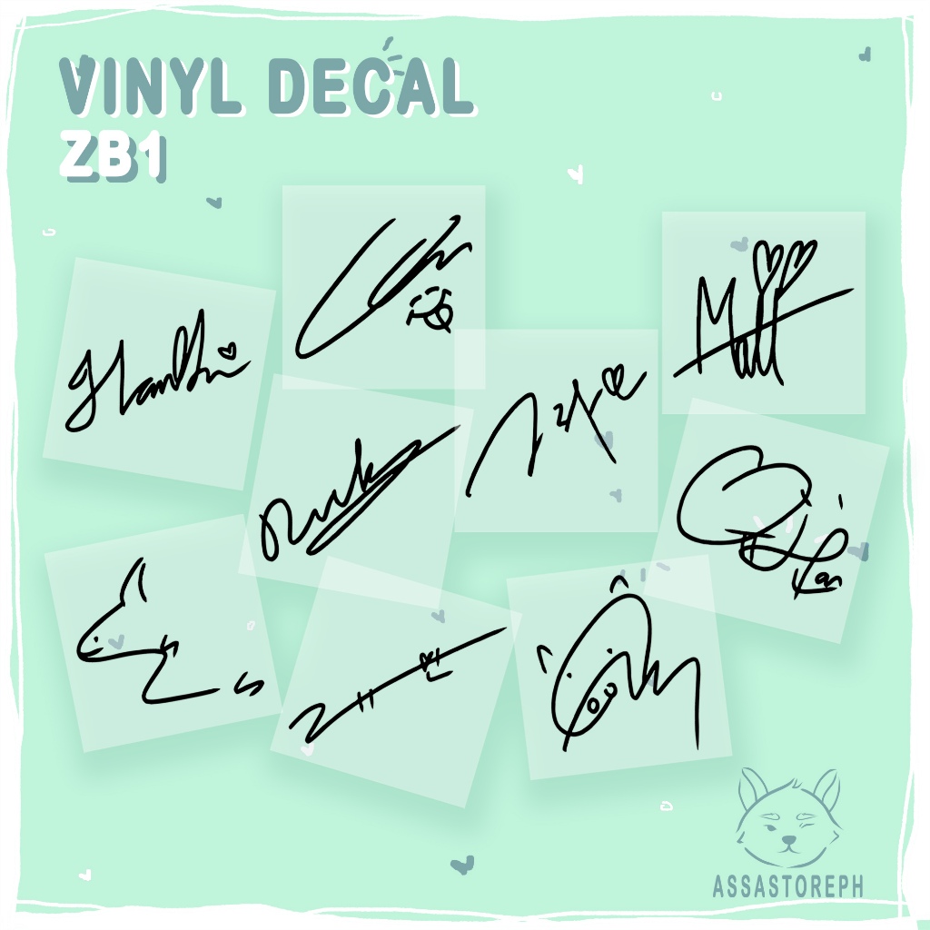 ZB1 Signature Decal Waterproof Sticker | Assastoreph | Shopee Philippines