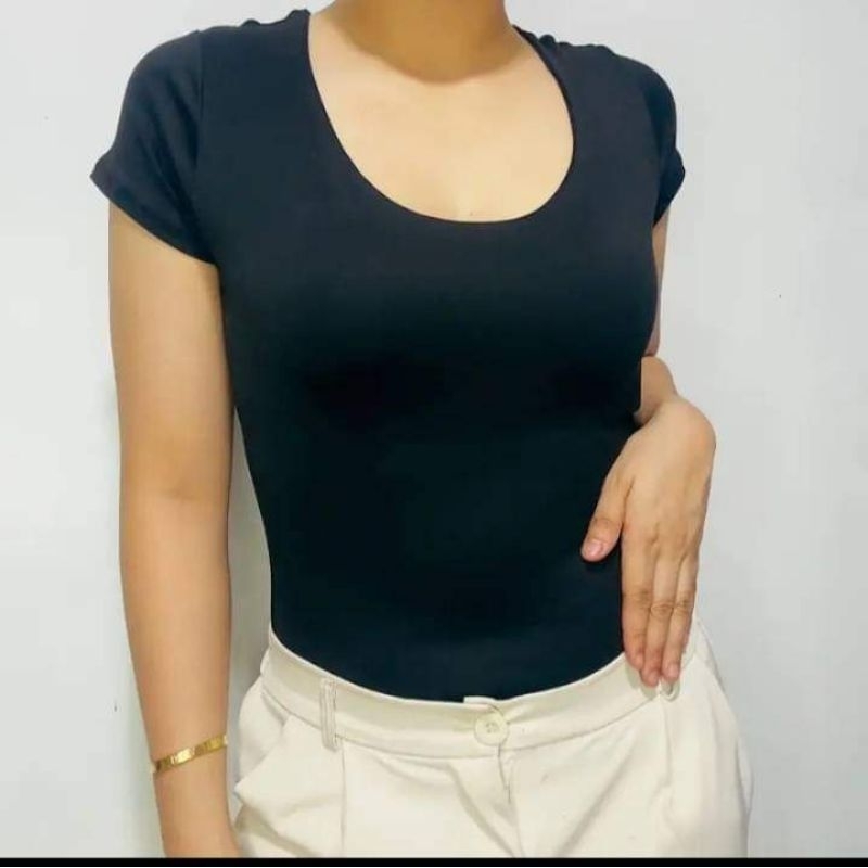 Scoopneck U-neck Shirt Double Lining Full Length Top| Shilo Boutique ...