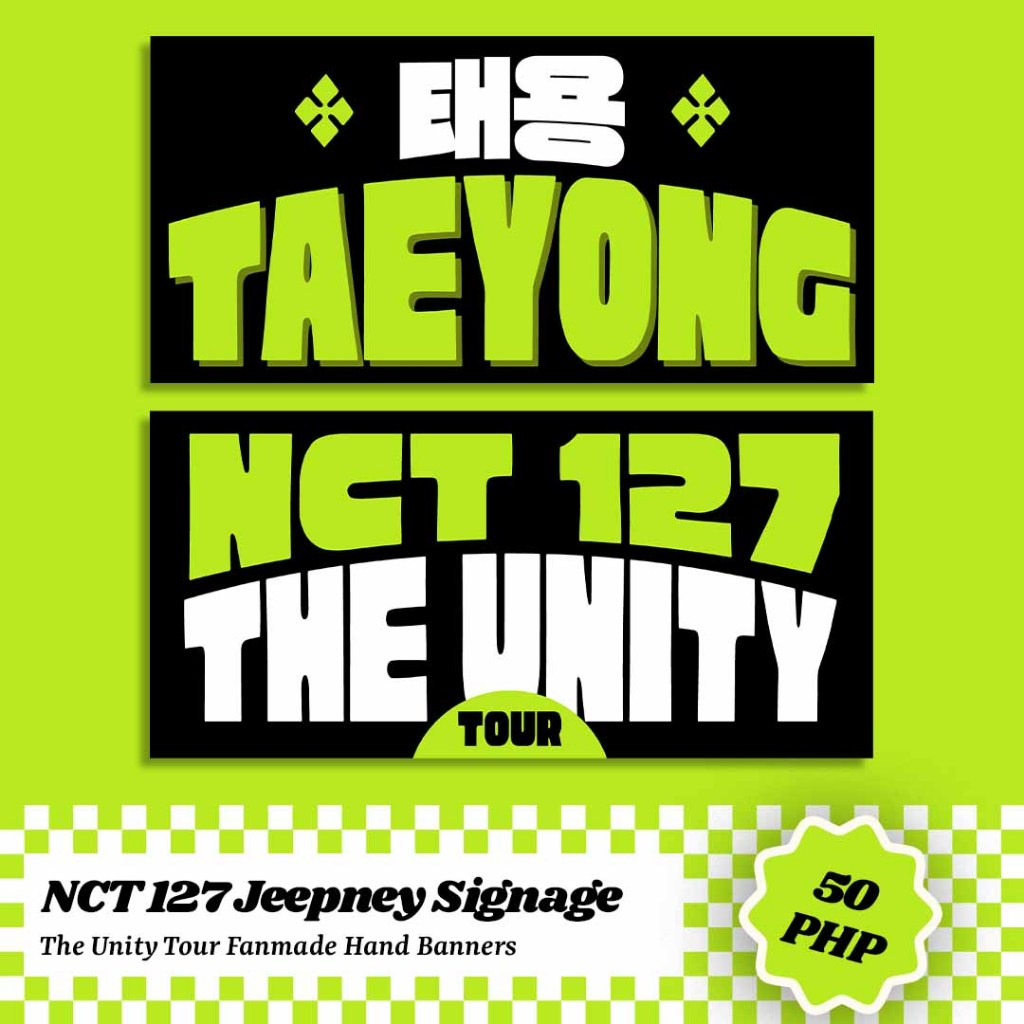 NCT 127 Fanmade Jeepney Signage Inspired Hand Banners (Official Color ...