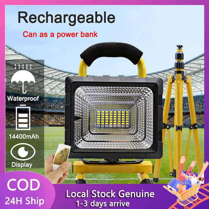 400W Outdoor LED Light USB Rechargeable Flood Light Spot Light Super ...