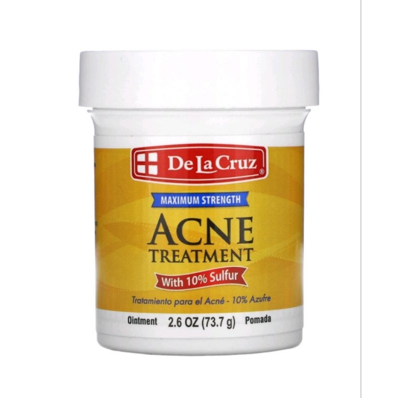[Tub] De La Cruz, Acne Treatment Ointment with 10% Sulfur, Maximum ...