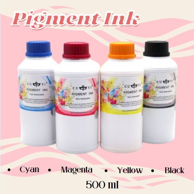 CUYI Pigment Ink 500ML (4 Colors) Compatible with all Inkjet Printers ...