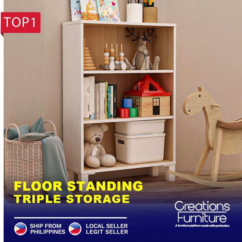 Informa Wooden 3Tier Utility Cabinet Multi-Purpose Functional Bookcase ...