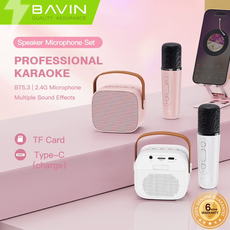 BAVIN BM15 Mini Portable Bluetooth Wireless Karaoke Speaker W ...