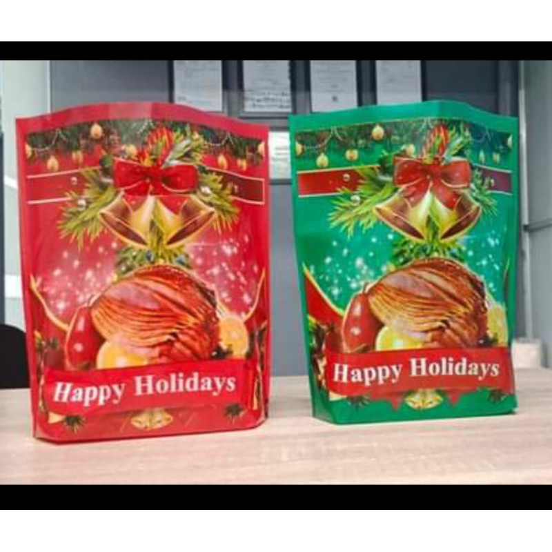 10pcs Holiday Ham Bag- Green & Red (500g/1000g) | Shopee Philippines