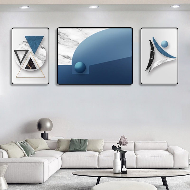 3 Pcs Frame Painting Wall Art Abstract Nordic Style Bedroom Living Room ...