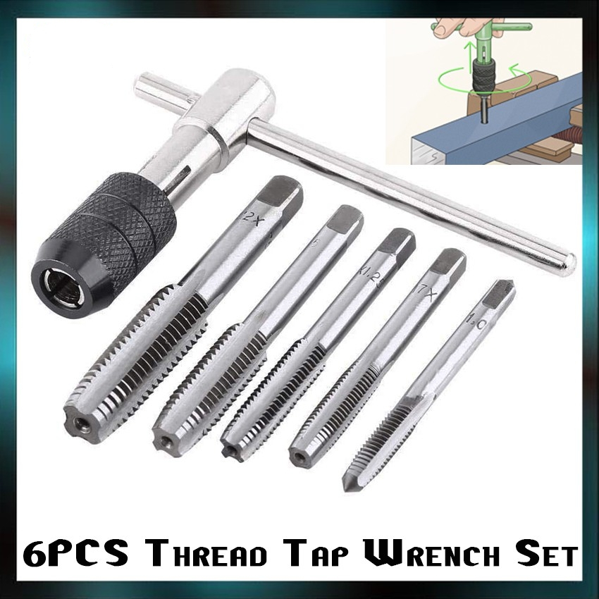 【COD】T-type Machine Metal Hand Screw Thread Tap Wrench M3/M4/M5/M6/M8 ...