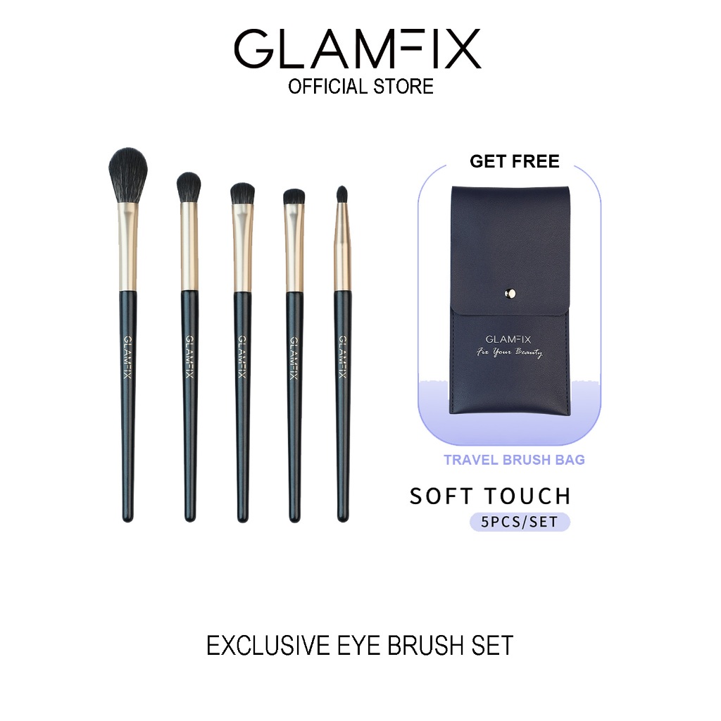 GLAMFIX Exclusive Eye Brush Set- Eye Brush Eye Makeup Brush Set Make up ...