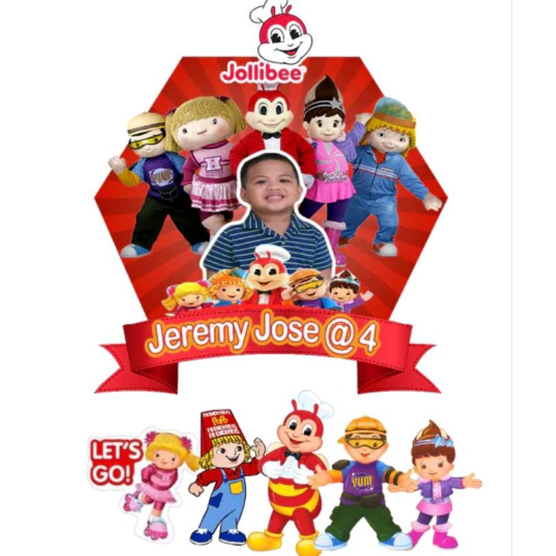 personalized jollibee inspired cake topper | Shopee Philippines