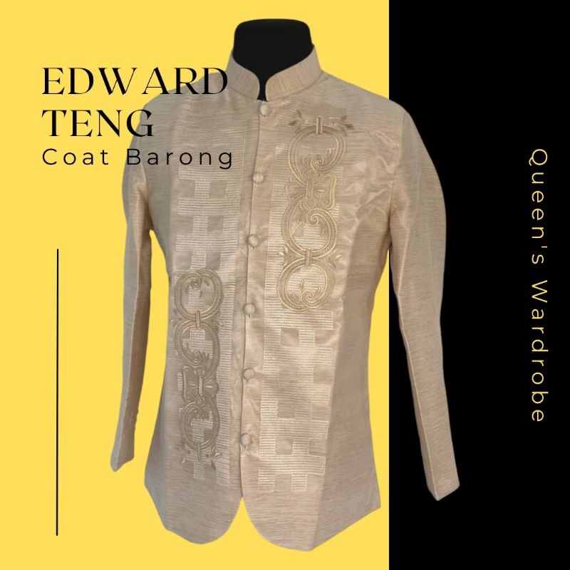 Coat Barong Chinese Collar Edward Design | Shopee Philippines