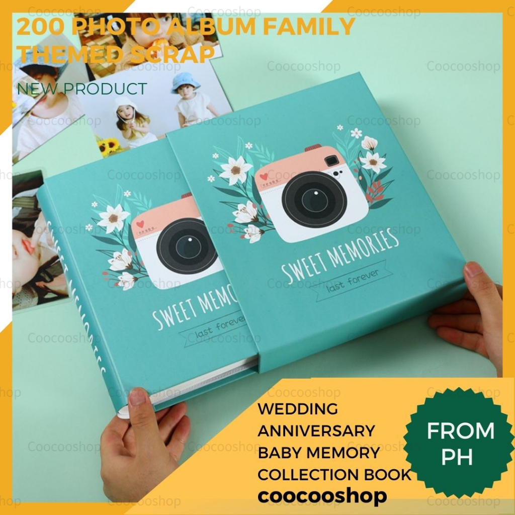 200 Photo Album Family Themed Scrap Interleaf Type Wedding Anniversary ...