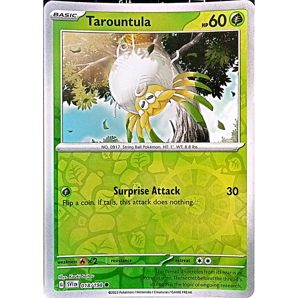 Pokemon TCG Tarountula 018/198 Scarlet and Violet SV01 | Shopee Philippines