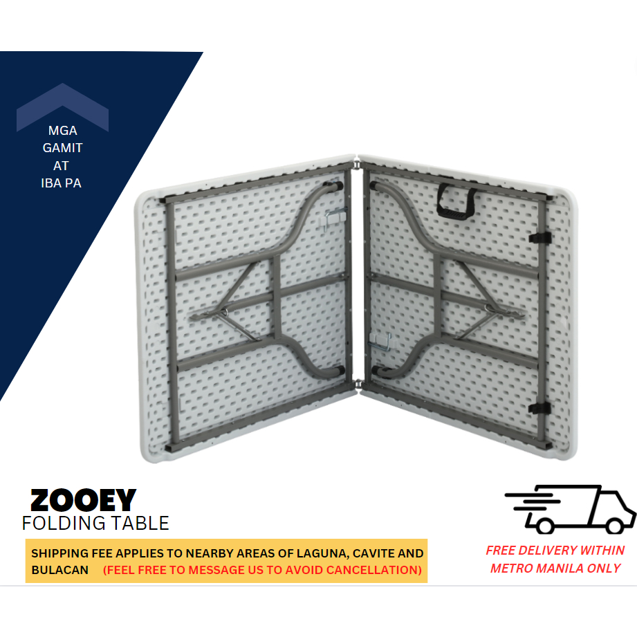 ZOOEY FOLDING TABLE 6FT | Shopee Philippines