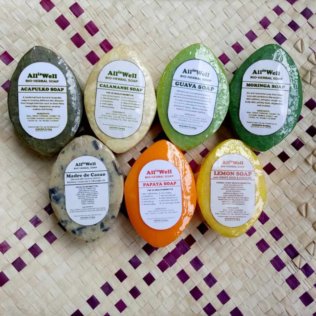 Herbal Soap Acapulco Calamansi Guava Lemon Moringa Madre deCacao Papaya ...