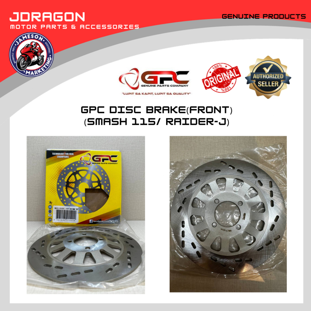 GPC FRONT DISK BRAKE ROTOR (SMASH 115/RAIDER J) | Shopee Philippines