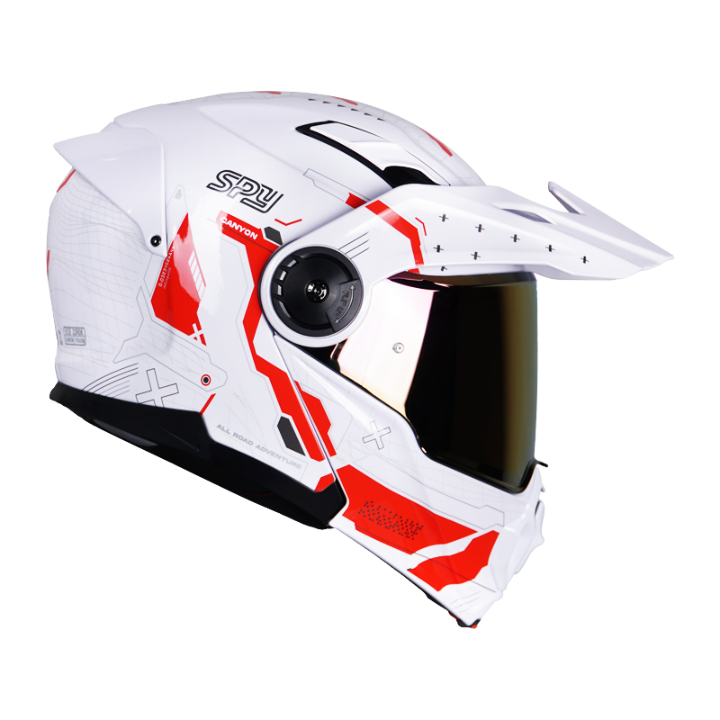SPY Canyon GD S1 - Fiber Glass Modular Dual Visor Helmet (FREE Clear ...
