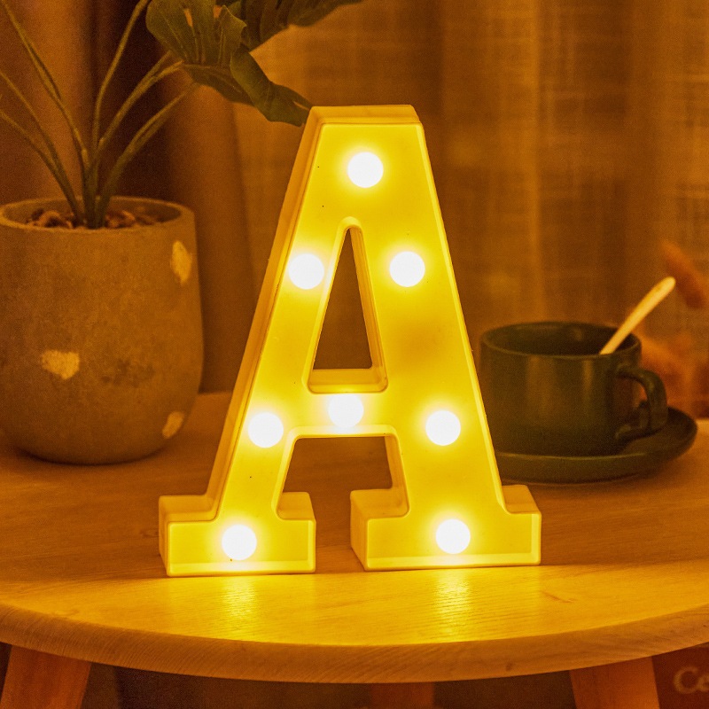 21cm Large-Sized Letter Light Party Decoration Light 3D Letter LED ...