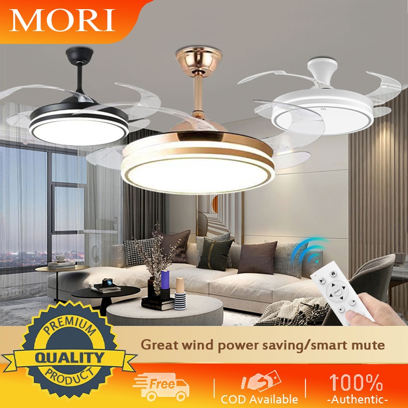 MORI kitchen ceiling fan lamp 42/48 inch fan lamp LED lamp with remote ...
