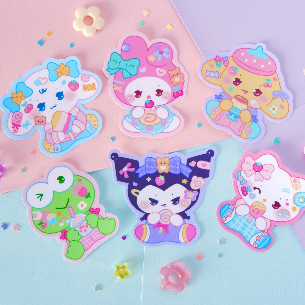 Sanrio Stickers | Pompompurin Kuromi Cinamoroll Medlody Harajuku Stickers | SF-023 | Shopee ...