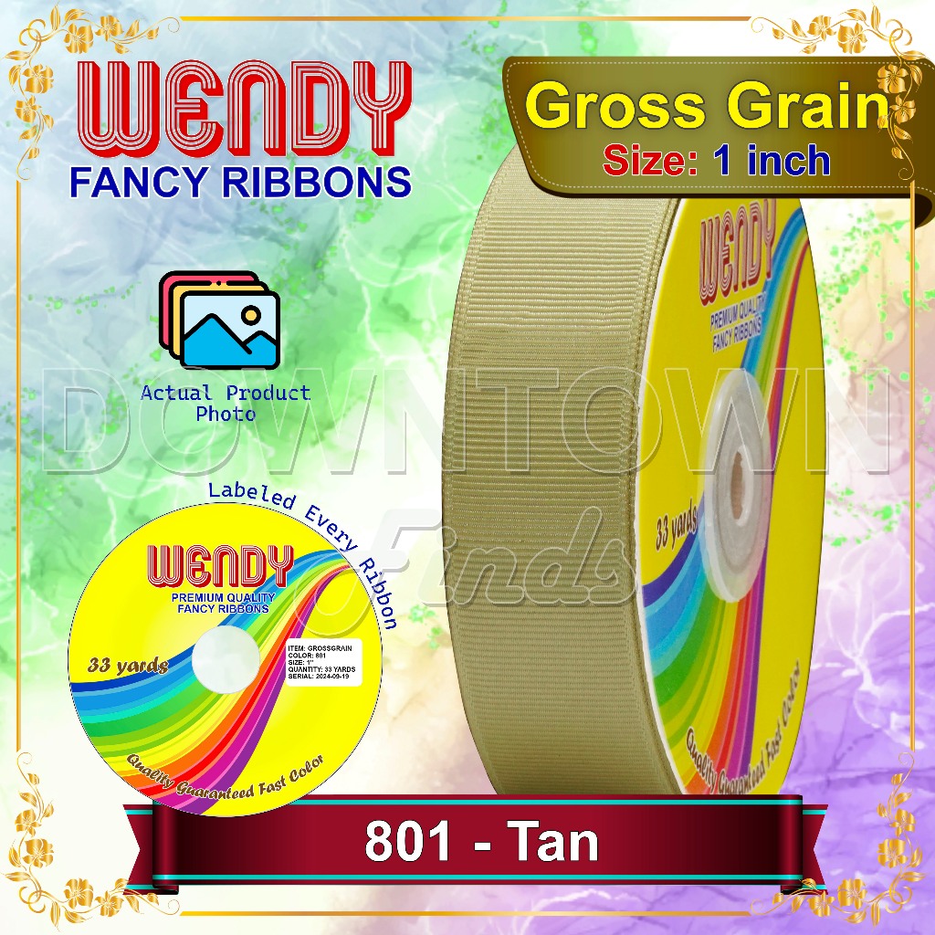 Grosgrain Ribbon 1 inch (33 yards per roll) AT052 - 0100 Gross Grain ...
