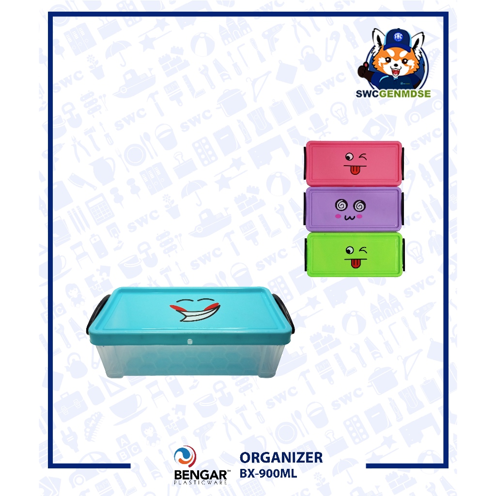 BENGAR Storage Box Organizer | Cute Cartoon Design 900 ML | Shopee ...