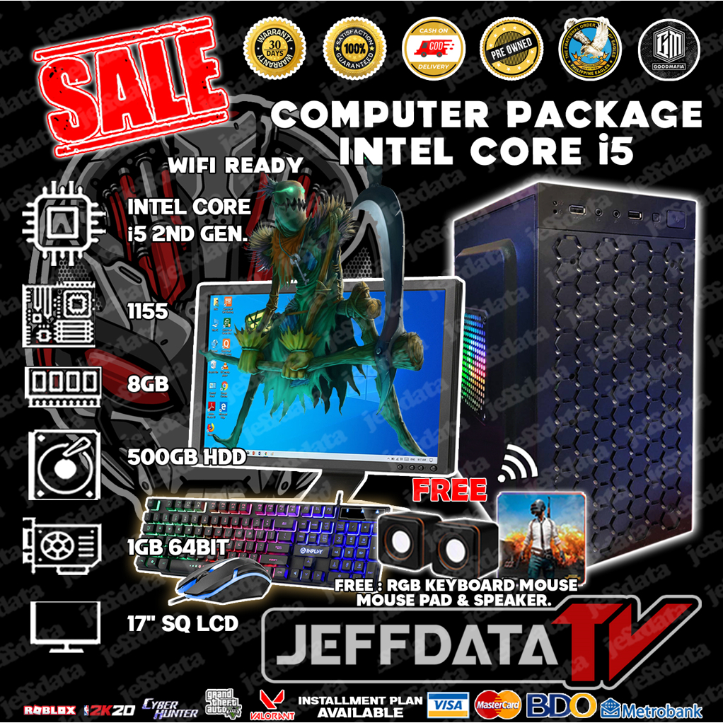 COMPUTER PACKAGE INTEL CORE i5 2ND GEN 1155 8GB 500GB HDD 1GB 64BIT ...