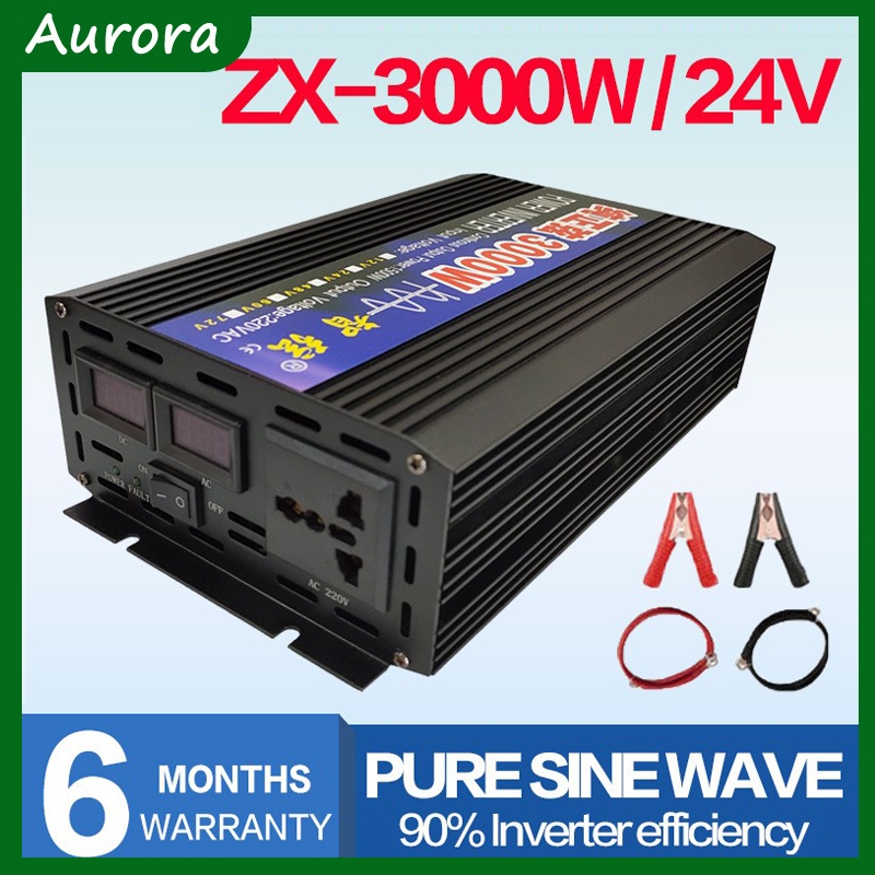 Solar Power Pure Sine Wave Inverter，DC12V / 24V to AC220V Car Voltage Converter For Outdoor ...