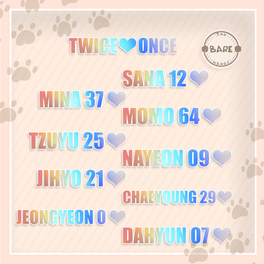 Twice [Member Name] Decal Stickers Candybong Once by twobarehands ...
