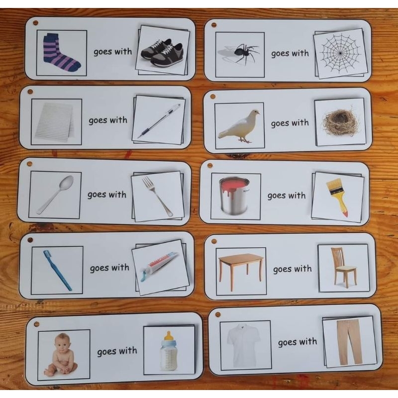 What Goes Together Associations Activity flashcards for Speech Therapy ...