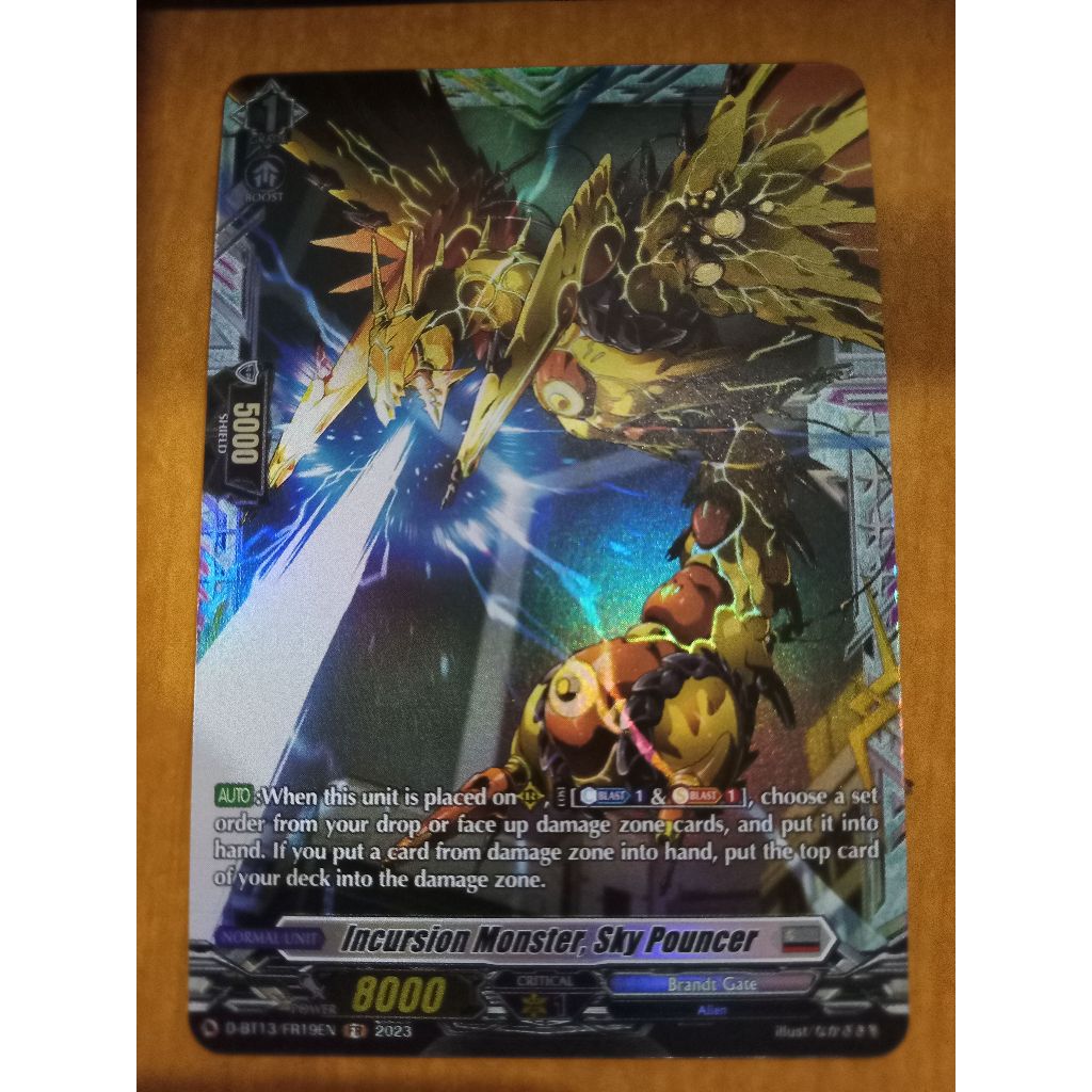 CFV Incursion Monster, Sky Pouncer RR D-BT13 Cardfight Vanguard English ...