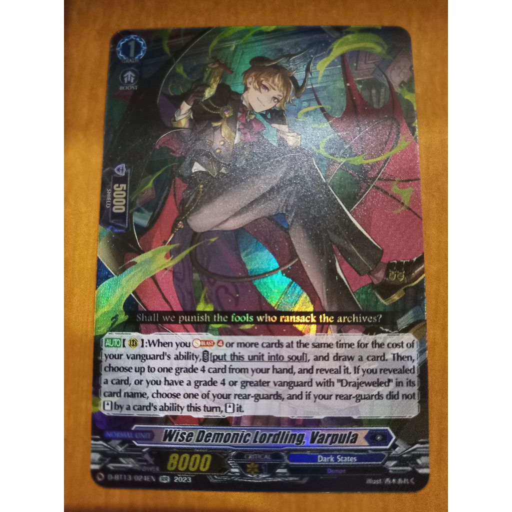CFV Wise Demonic Lordling, Varpula RR D-BT13 Cardfight Vanguard English ...