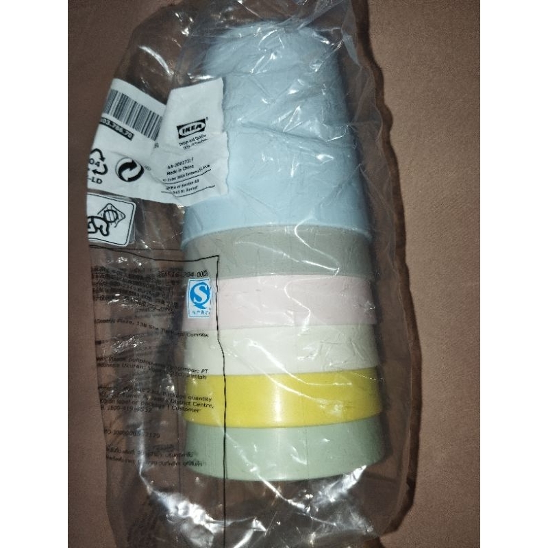 IKEA KALAS 6-pc pastel coloured glasses | Shopee Philippines
