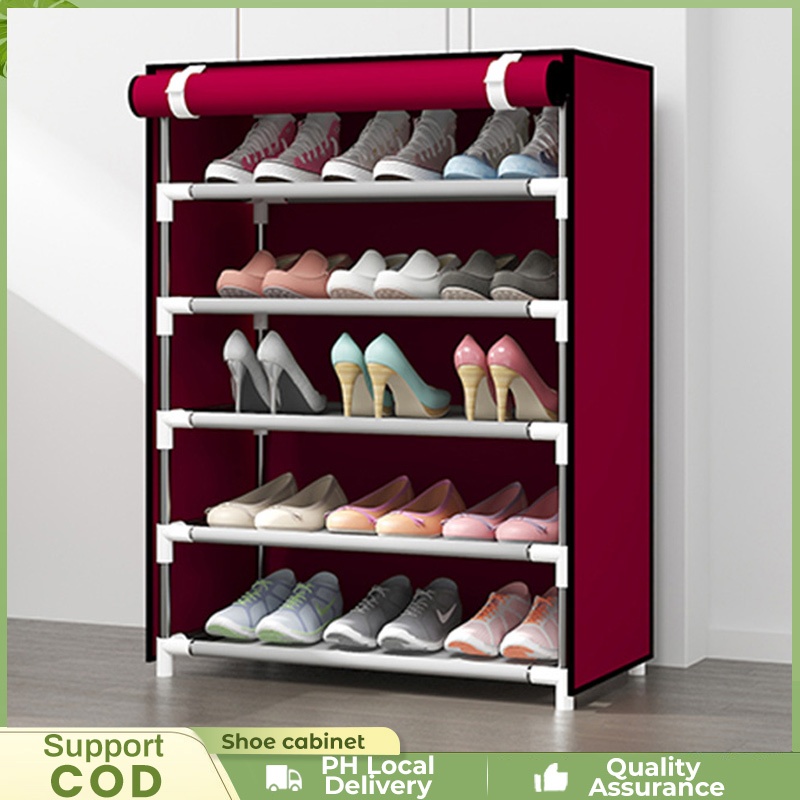 LOOGU 5 Layers Dustproof Floor Shoe Rack Multifunctional Home Use ...