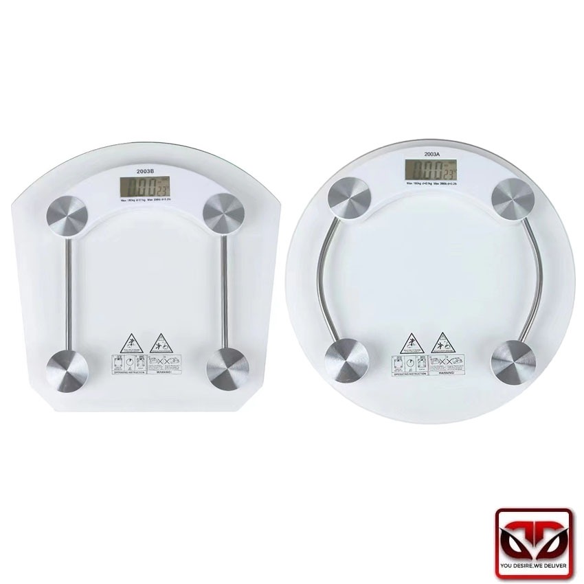 D&D Square/Round Personal Digital Glass Weighing Scale | Shopee Philippines