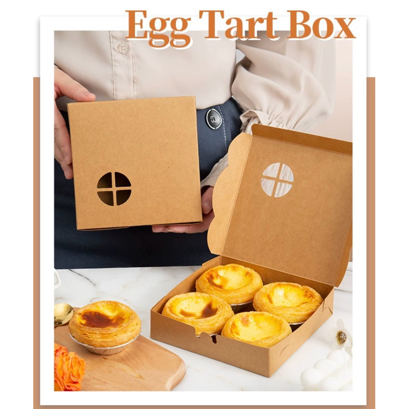 5 pcs Tart box in Kraft Color in 2s, 4s and 6s | Shopee Philippines